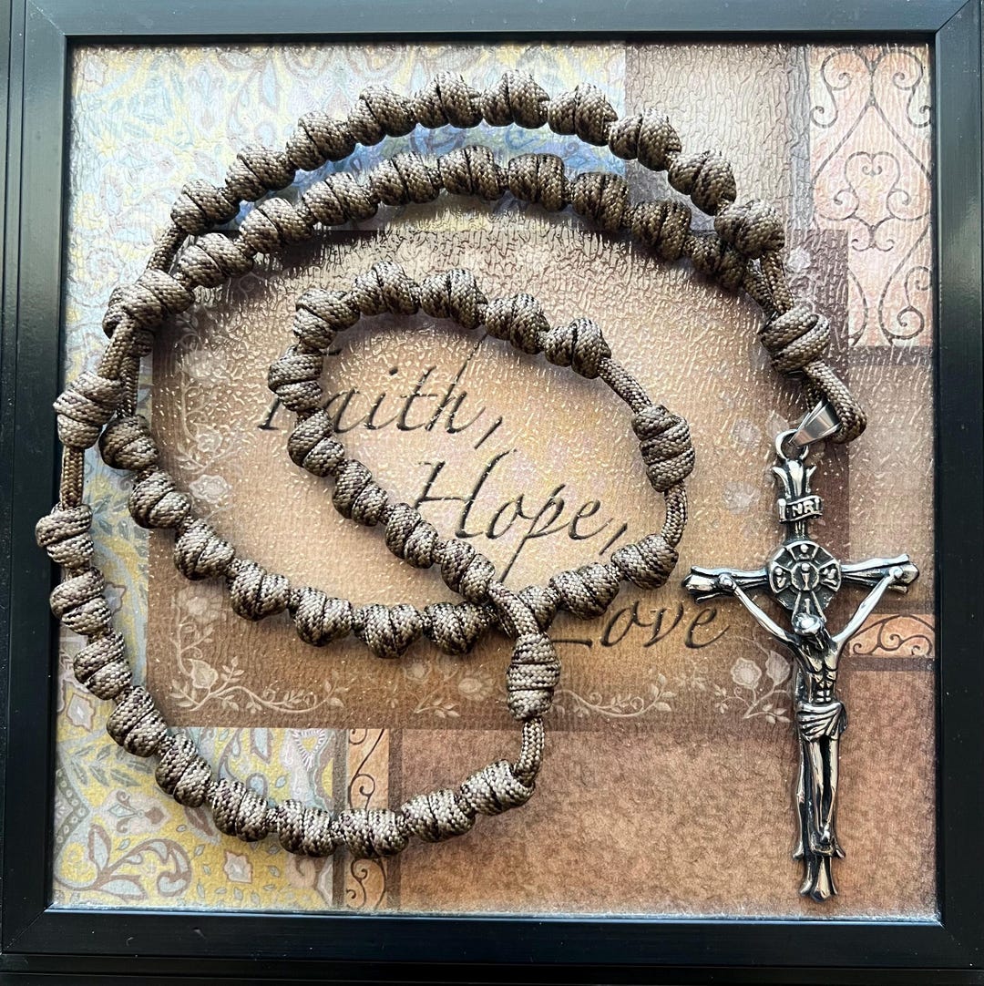Universal Prayer Rope W/large Stainless Steel Crucifix. 5 Decade (550 ...