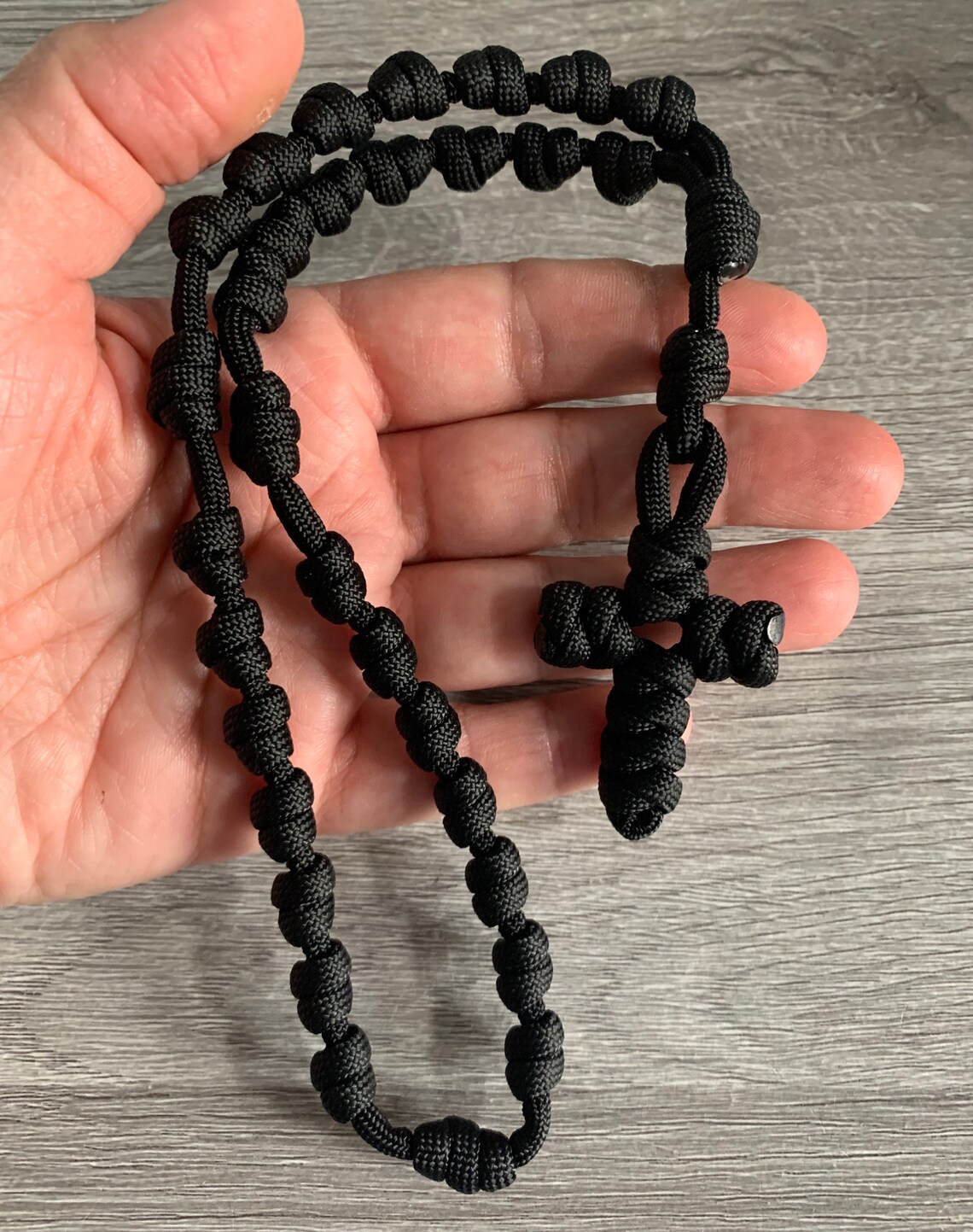 Solid Black Anglican Rosary Rope for the Simpleton all 550 | Etsy