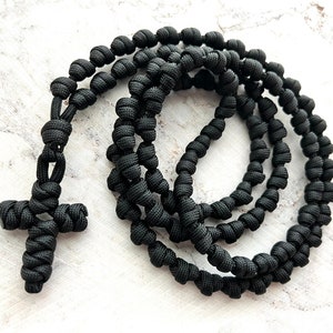 Black Eastern Orthodox Prayer Rope Chotki 100 Count Barrel Knots. #550 ...