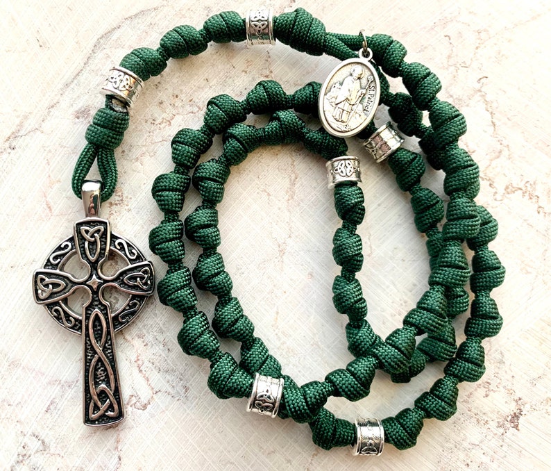 Celtic Knotted Catholic Rosary Rope. Metal Celtic Our Father - Etsy