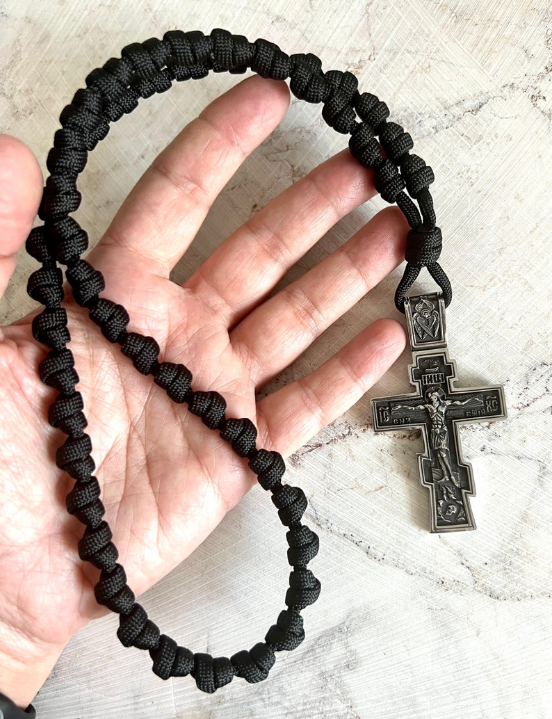 Black Eastern Orthodox Prayer Rope Chotki 50 Barrel Knots. - Etsy