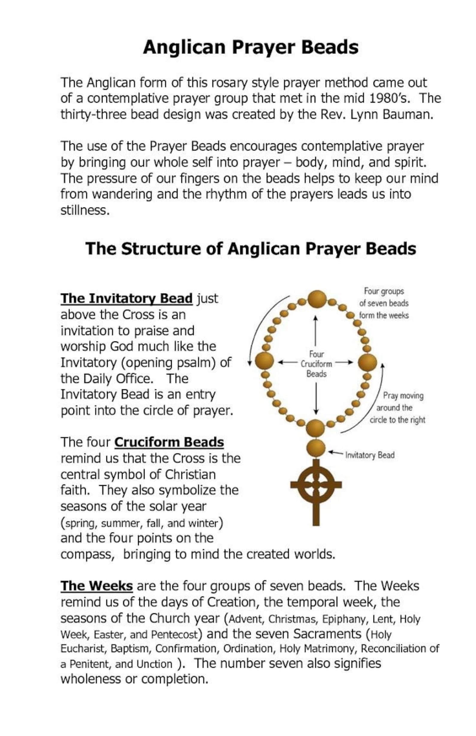 Holy Land Knotted Anglican Rosary Rope. Olive Wood 2.5 Inch - Etsy