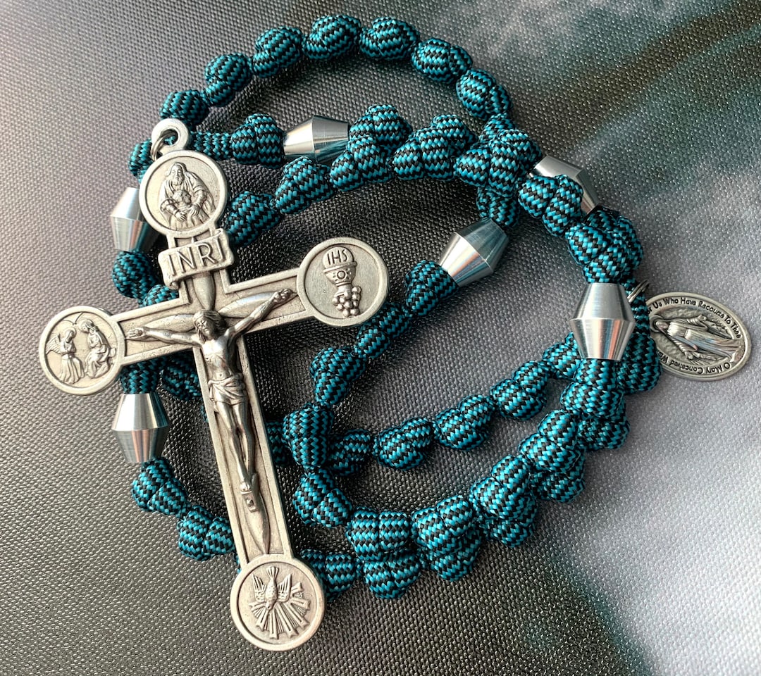 Xtra Large Byzantine Crucifix Catholic Rosary Rope W/aluminum Aircraft ...