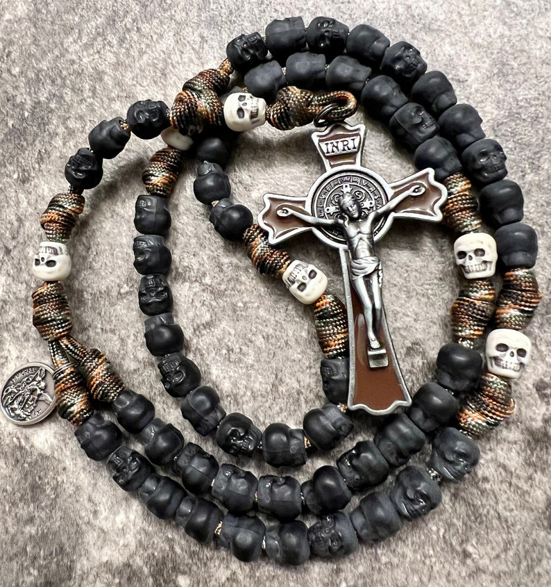 St. Benedict Skull Catholic Rosary Memento Mori. All Skull - Etsy