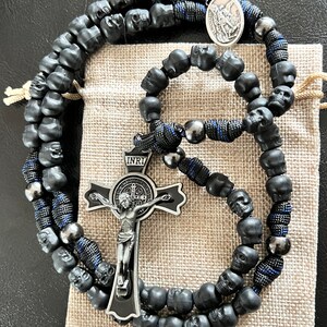 St. Benedict Skull Catholic Rosary Memento Mori. Skull 11mm - Etsy