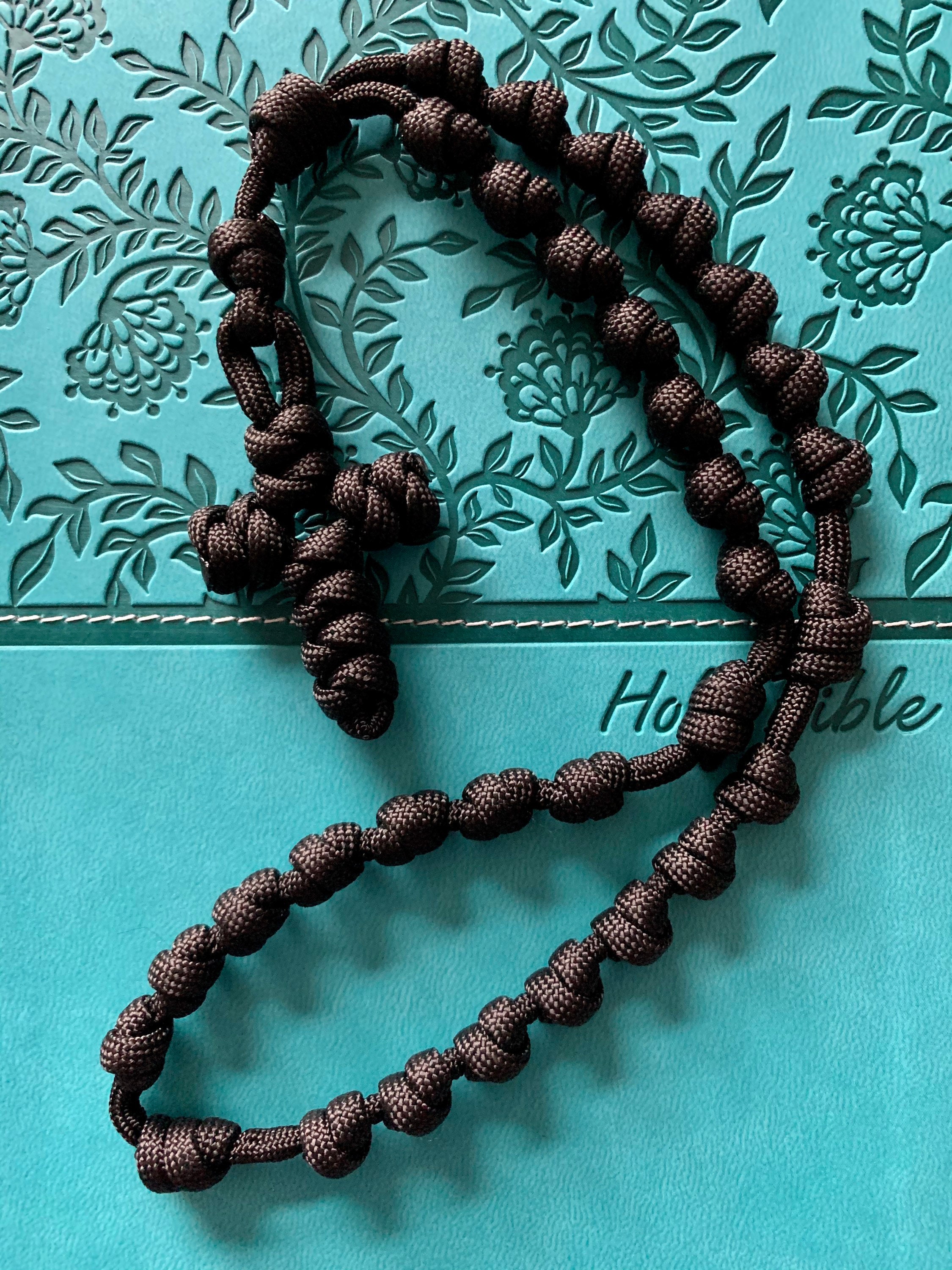 Solid Black Anglican Rosary Rope for the Simpleton all 550 | Etsy