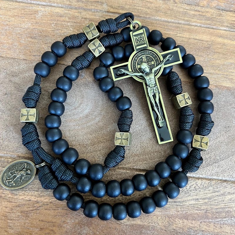 Paracord Bronze Rosary - Etsy