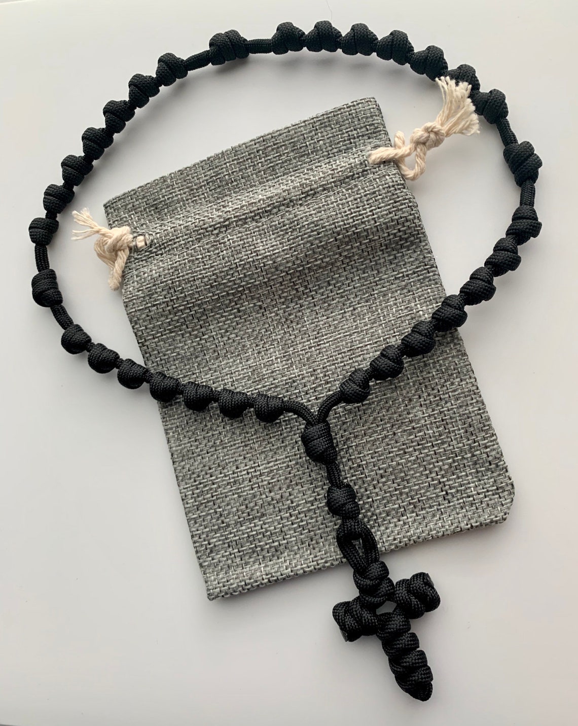 Solid Black Anglican Rosary Rope for the Simpleton all 550 | Etsy