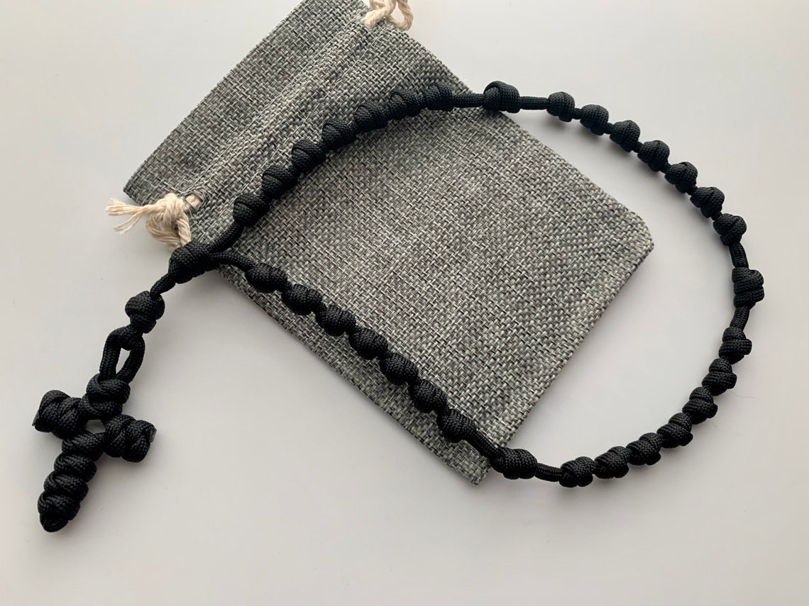 Solid Black Anglican Rosary Rope for the Simpleton all 550 | Etsy