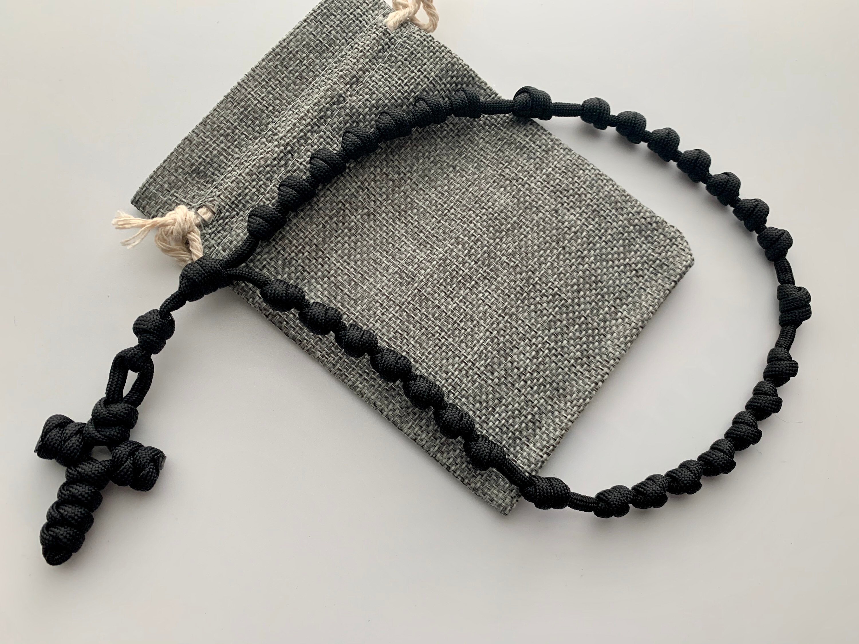 Solid Black Anglican Rosary Rope for the Simpleton all 550 | Etsy