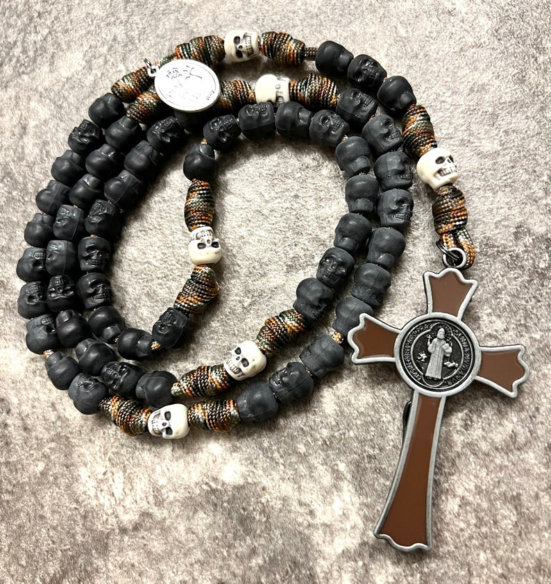 St. Benedict Skull Catholic Rosary Memento Mori. All Skull - Etsy