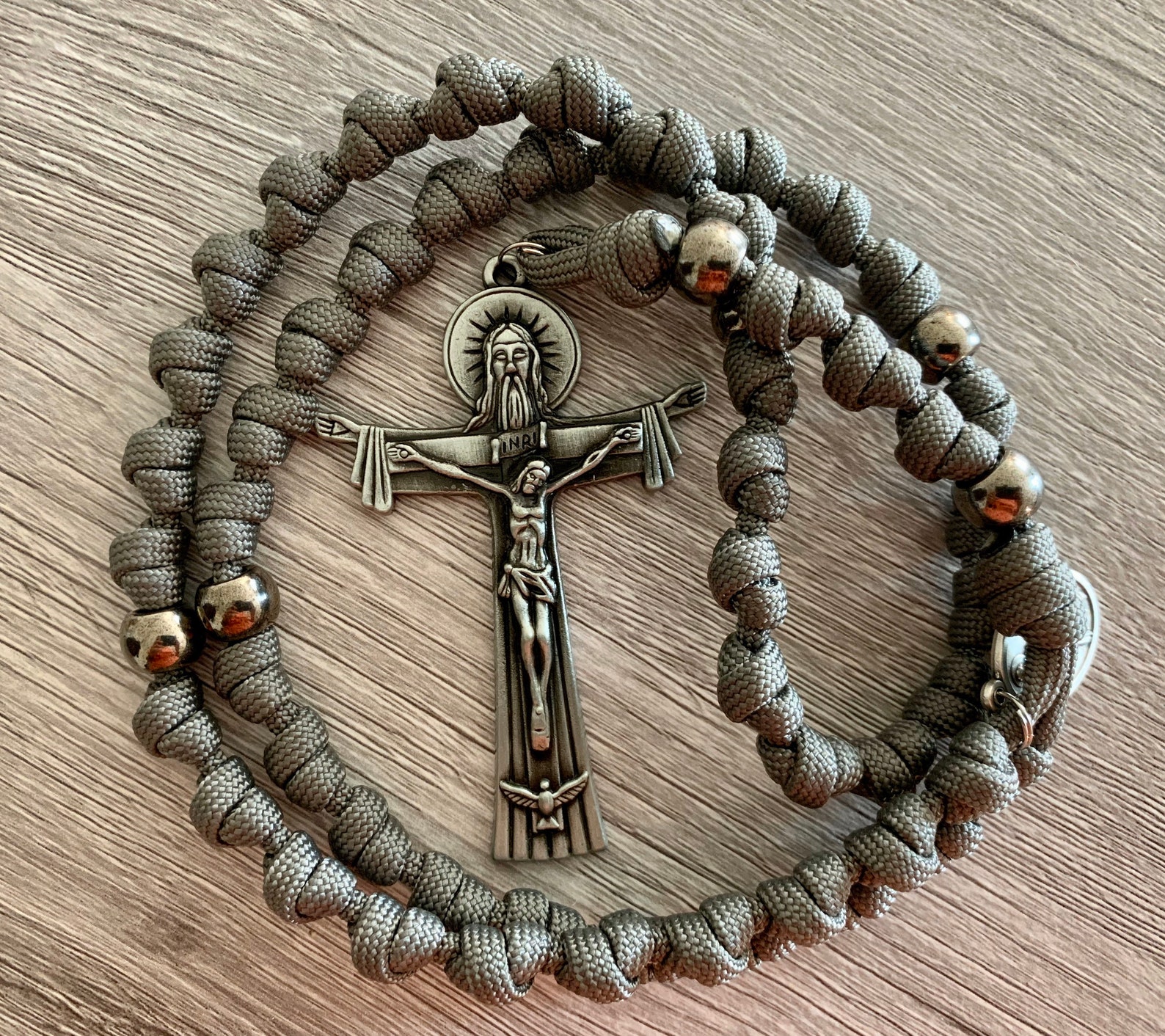 Gray TERTIUM MILLENNIUM Catholic Rosary W/your Choice of Saint - Etsy