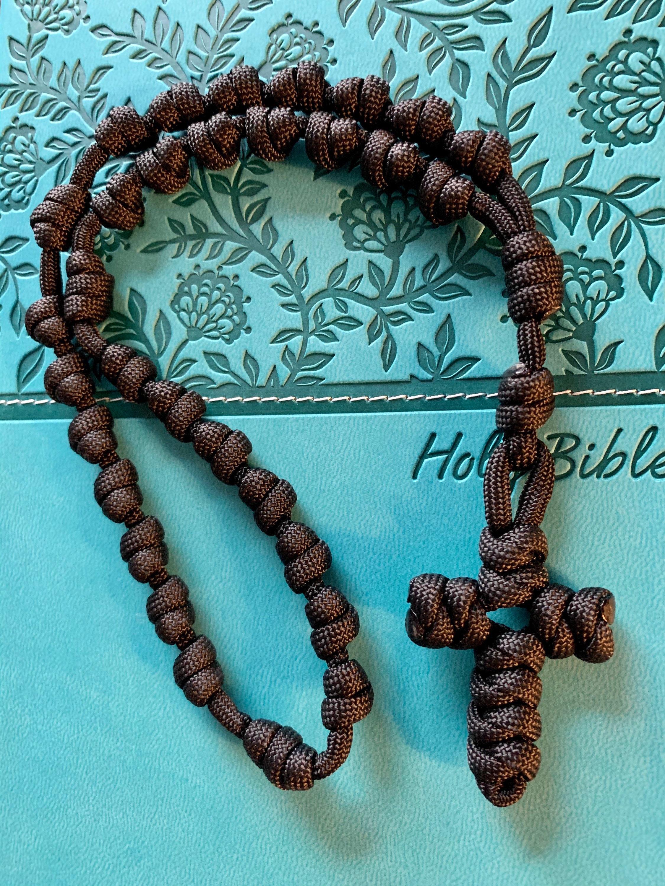 Solid Black Anglican Rosary Rope for the Simpleton all 550 | Etsy