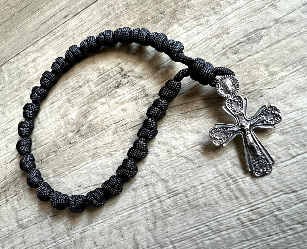 Prayer Rope Chotki 25 Barrel Knots With Stainless Steel Crucifix #550 ...