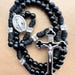 Celtic Anglican Knotted Rosary Rope With Stainless Steel Cross. Dark ...
