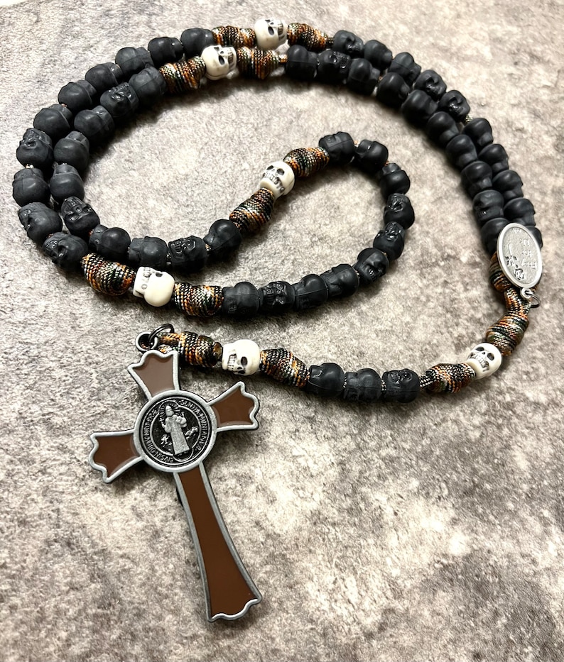 St. Benedict Skull Catholic Rosary Memento Mori. All Skull - Etsy