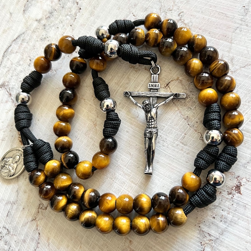 Tiger Eye Rosary Bead - Etsy