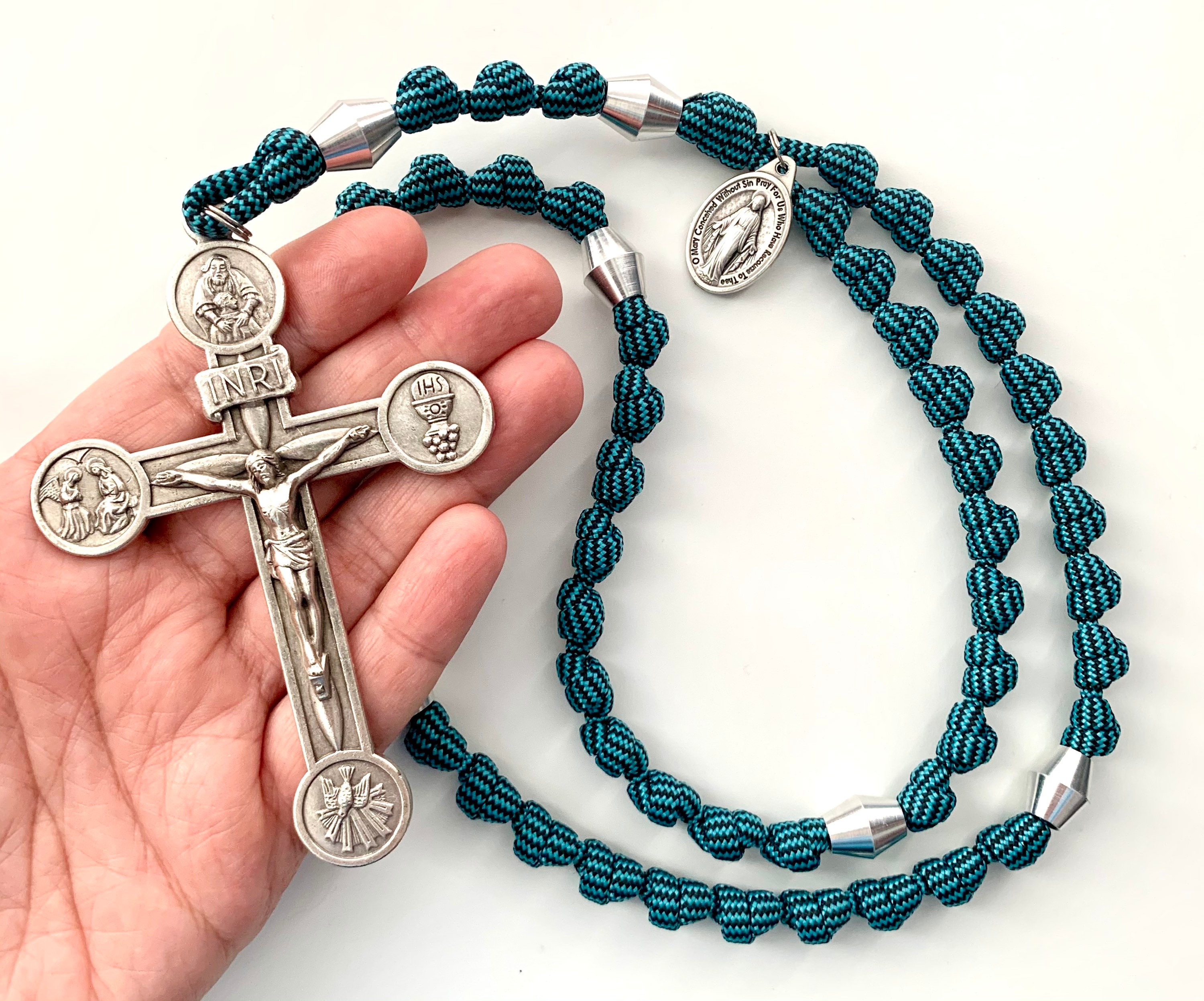 Xtra Large Byzantine Crucifix Catholic Rosary Rope W/aluminum Aircraft ...