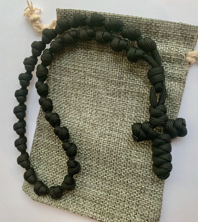 Black Eastern Orthodox Prayer Rope Chotki 33 Barrel Knots 550 | Etsy