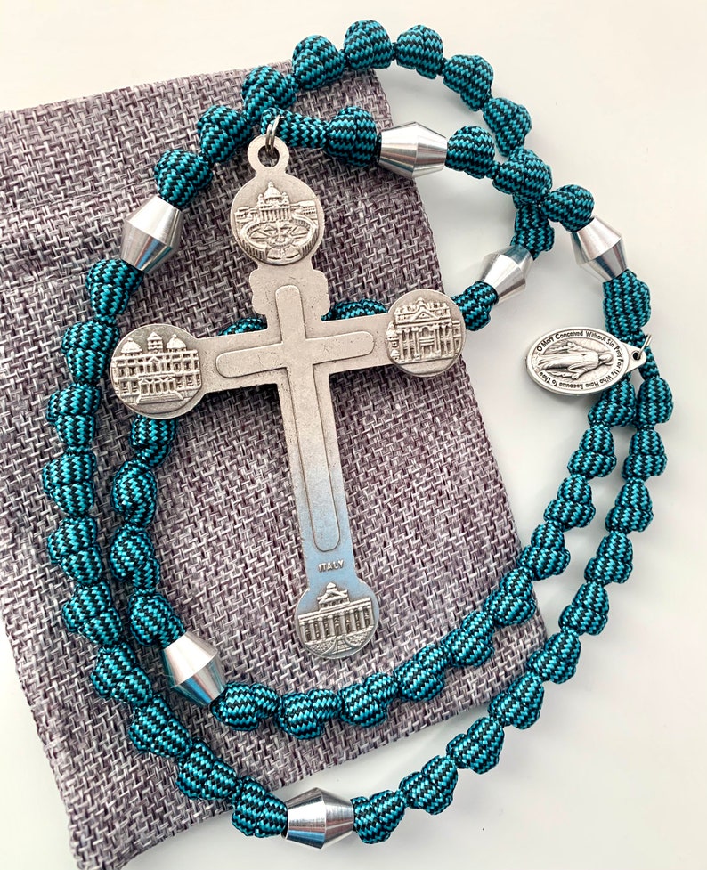 Xtra Large Byzantine Crucifix Catholic Rosary Rope W/aluminum Aircraft ...