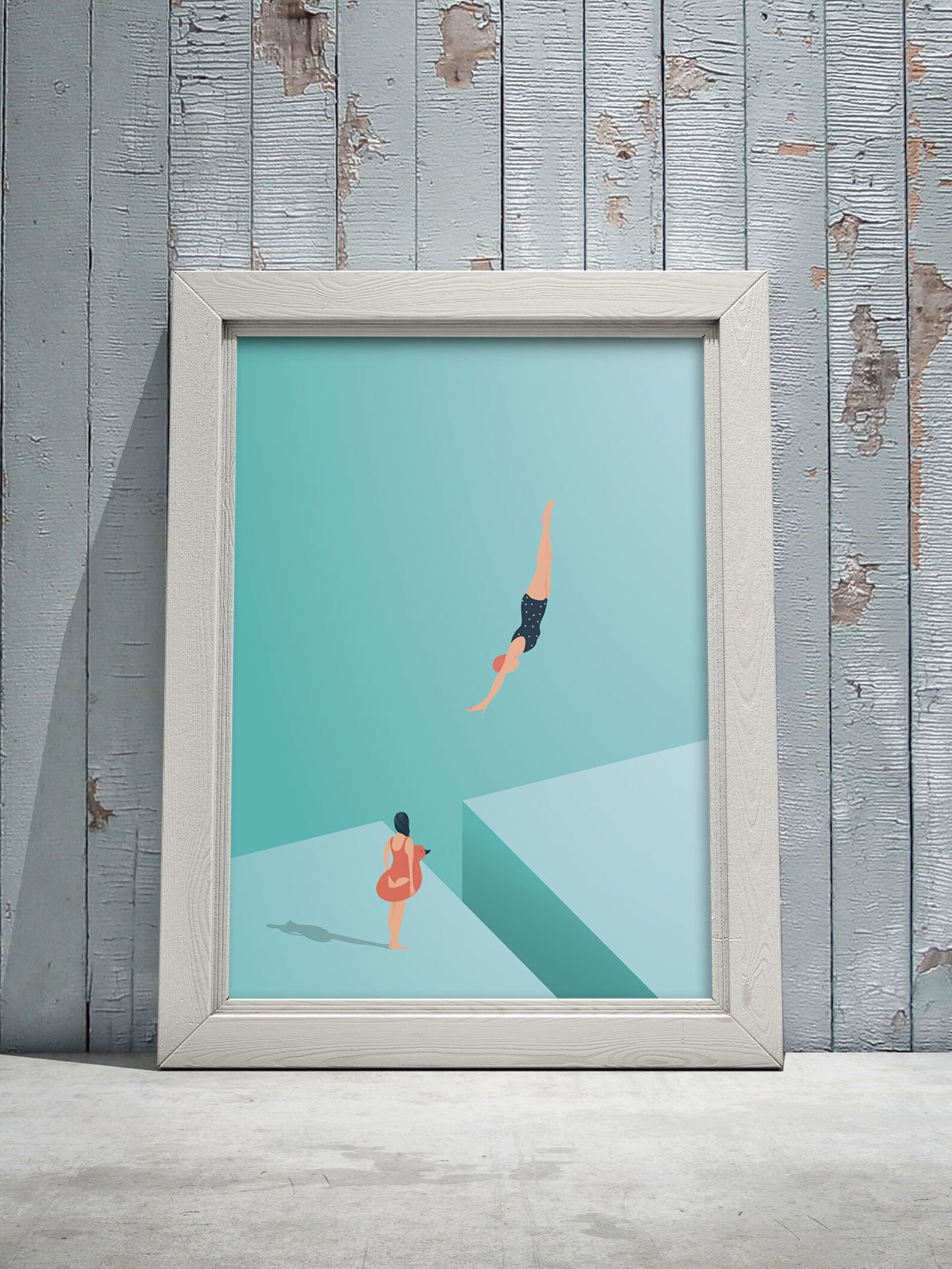 Jump to the Pool PRINTABLE Posters Scandinavian Style Modern - Etsy
