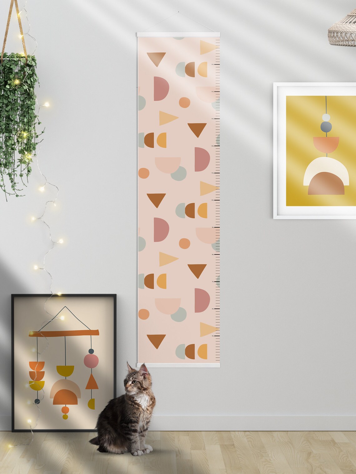 Abstract growth chart nursery art height ruler height | Etsy