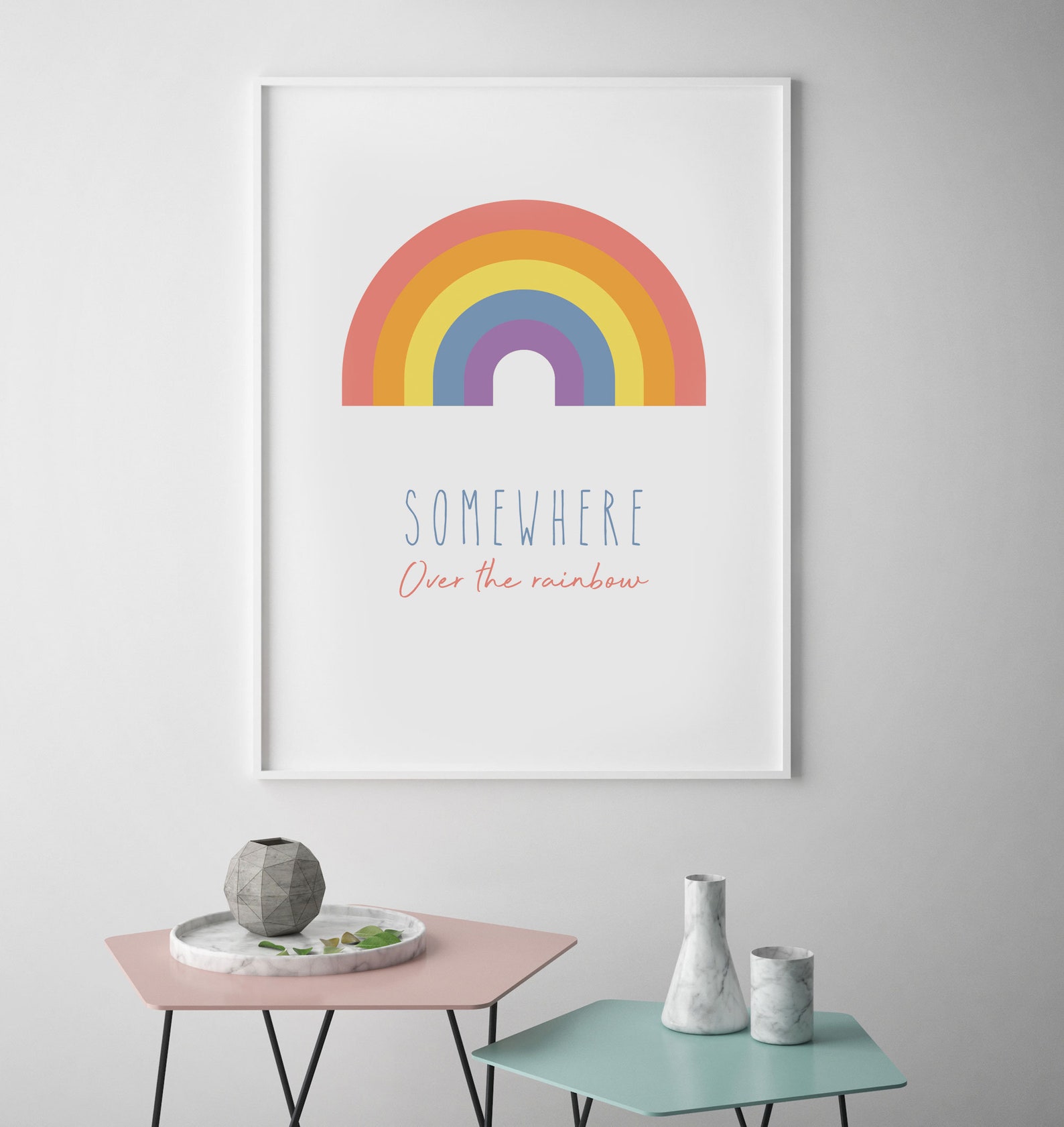 Colourful, Rainbow, PRINTABLE Posters Scandinavian Style Modern Prints ...