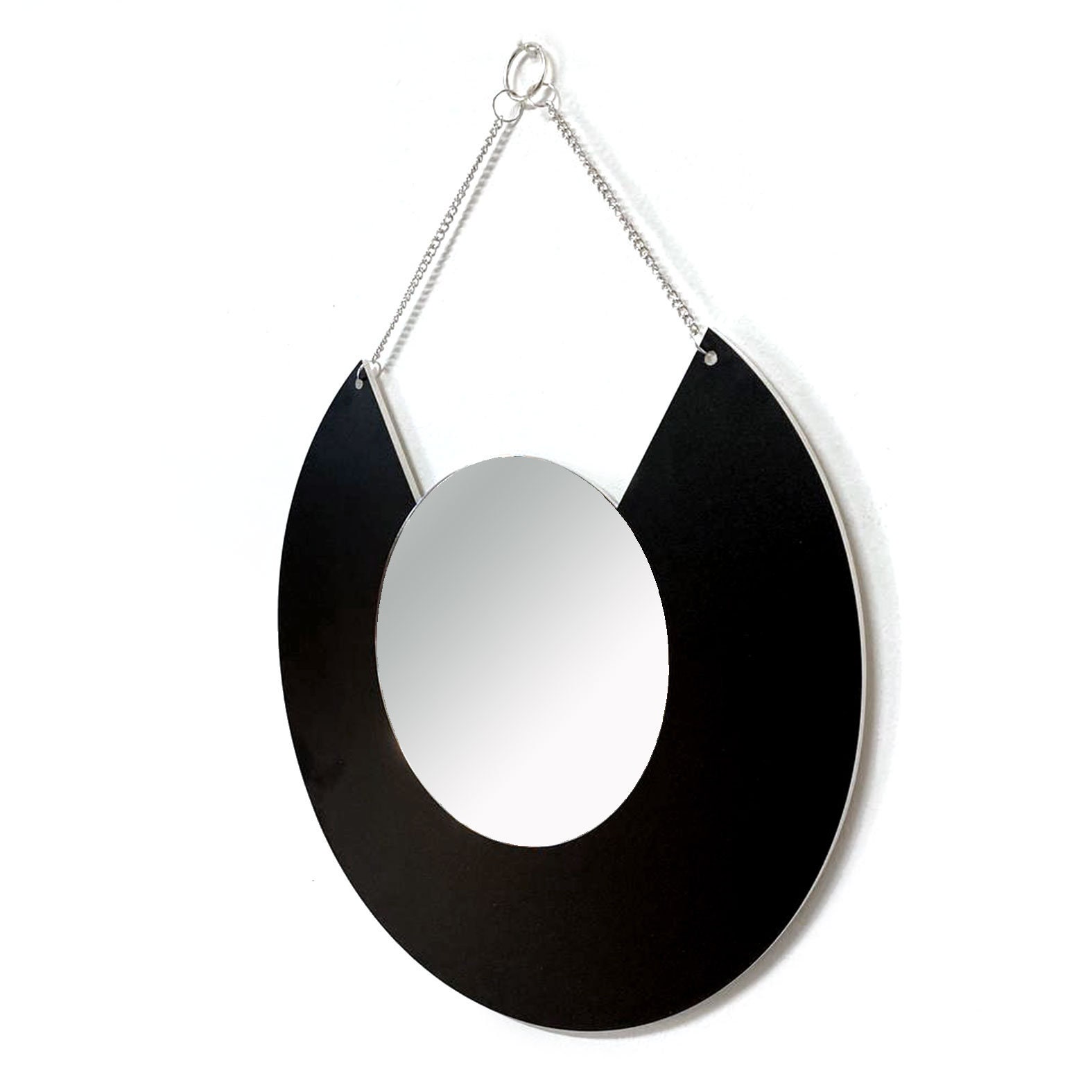 Black Geometric Shape Mirror Round Mirror Wall Jewelry Wall - Etsy