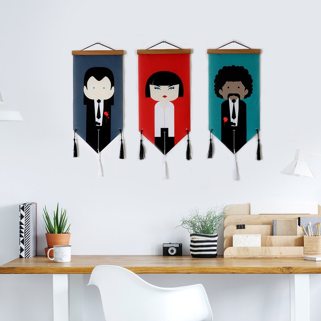 Pulp Fiction, Flag Banner, Flag Wall Hanging, Wall Decor, Wall Hanging ...