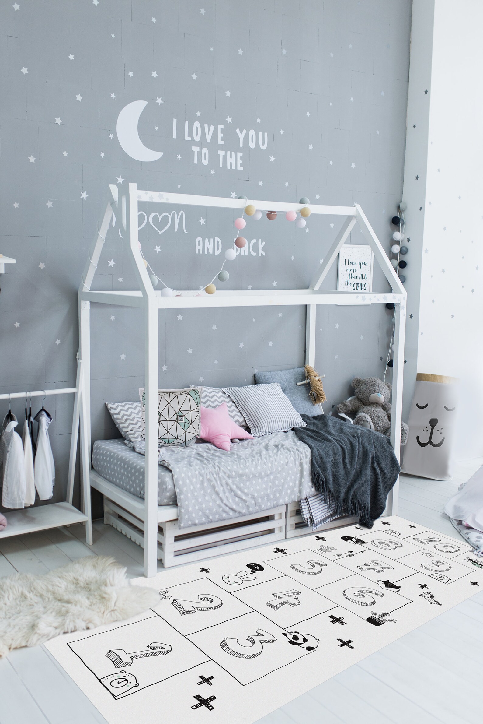 Hopscotch Activity Rug Nursery Rug Play Rug Nursery Decor - Etsy