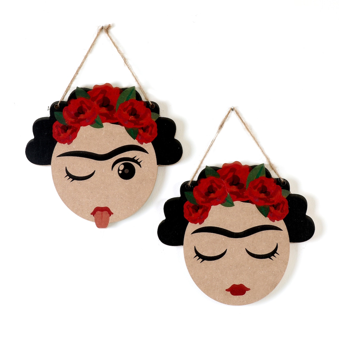 Frida Kahlo A Pair of Frida Faces Wall Decoration MDF - Etsy