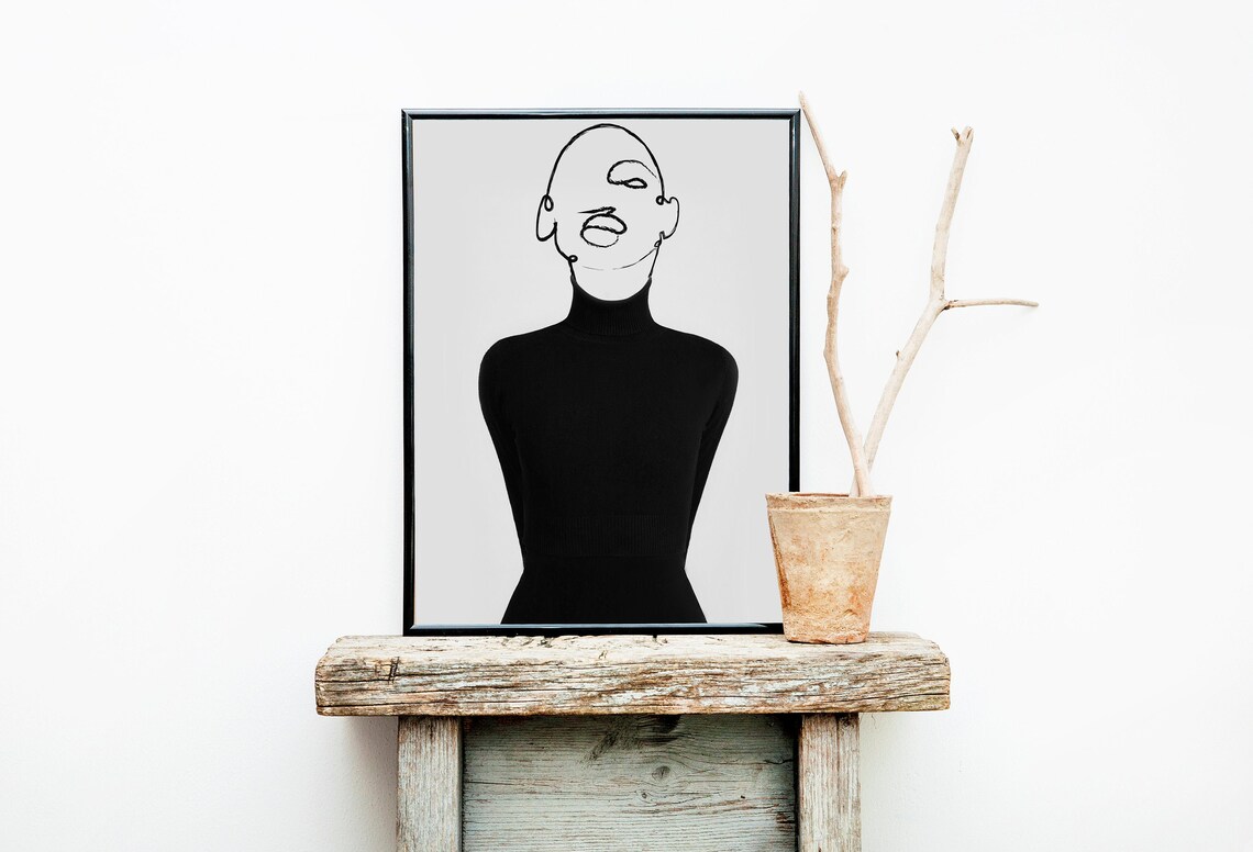 Black Woman PRINTABLE Posters Scandinavian Style Modern - Etsy