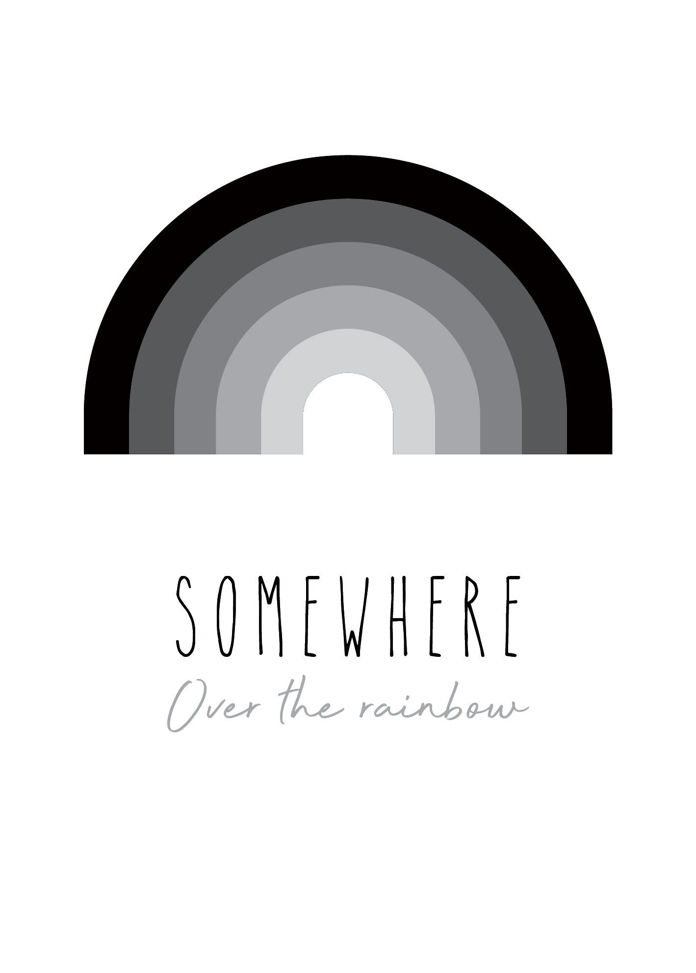 Grey, Rainbow, PRINTABLE Posters Scandinavian Style Modern Prints, Home ...