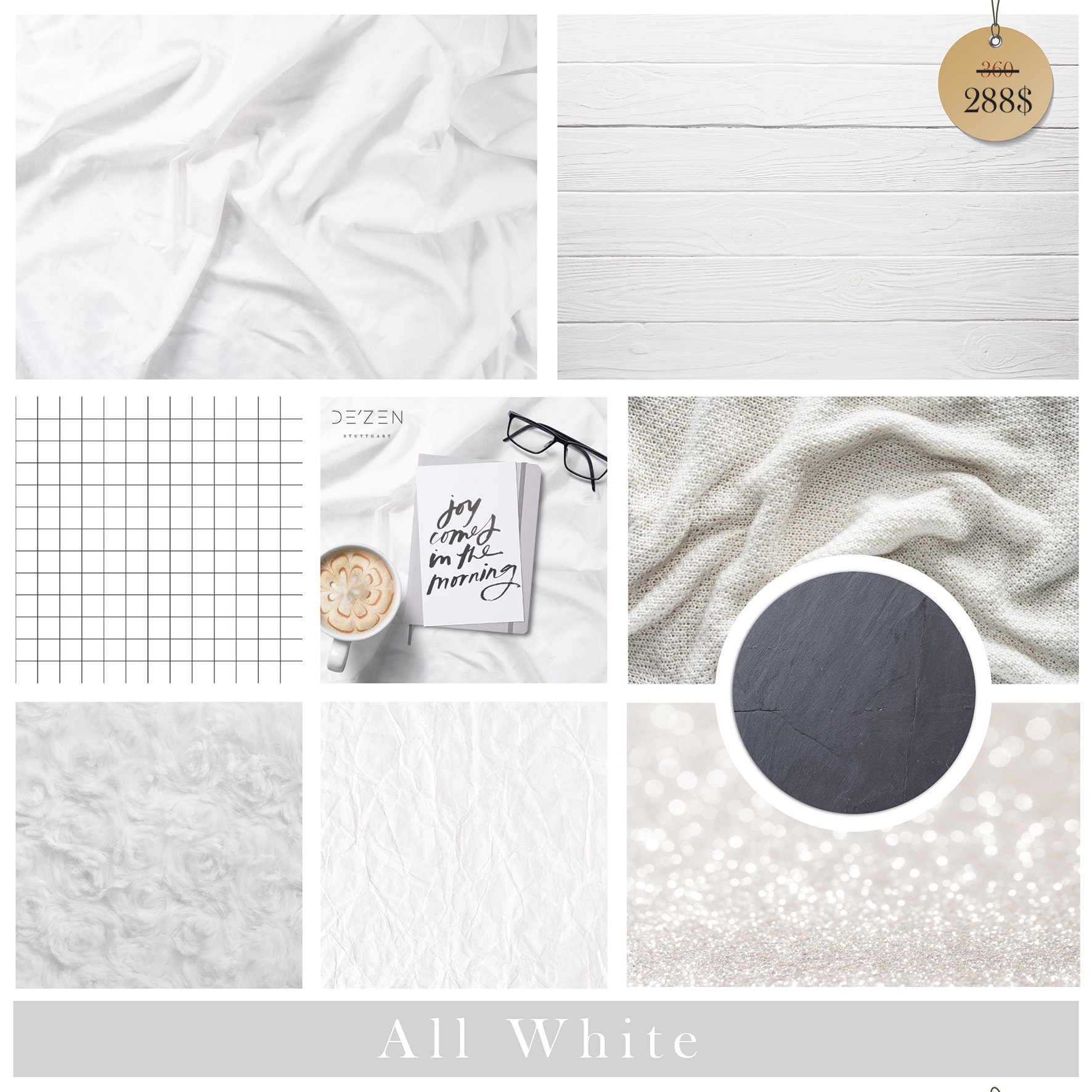 All White printed Artistic photography 8 backdrops pack | Etsy