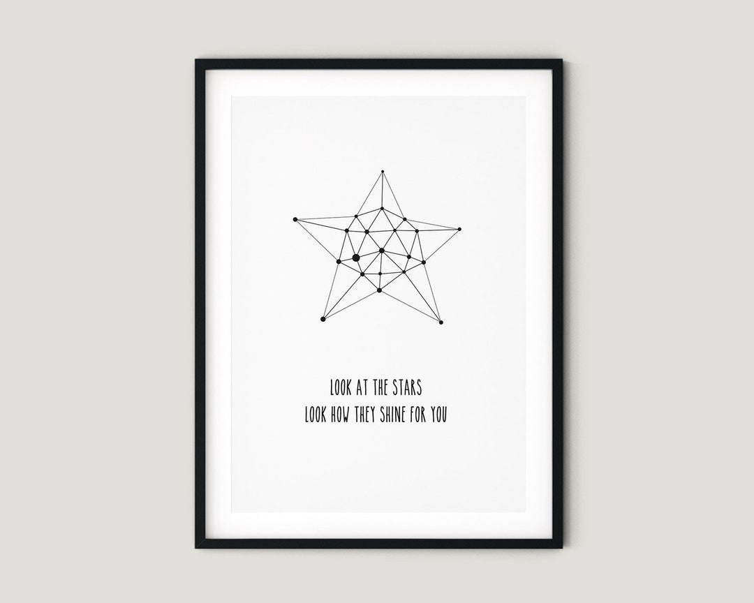 Look at the Stars - PRINTABLE Poster Typography Print, Home Decor ...