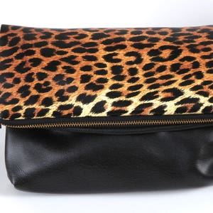 Leopard Skin Texture Hand Bag Evening Bag Fashion Unique Clutche Woman ...