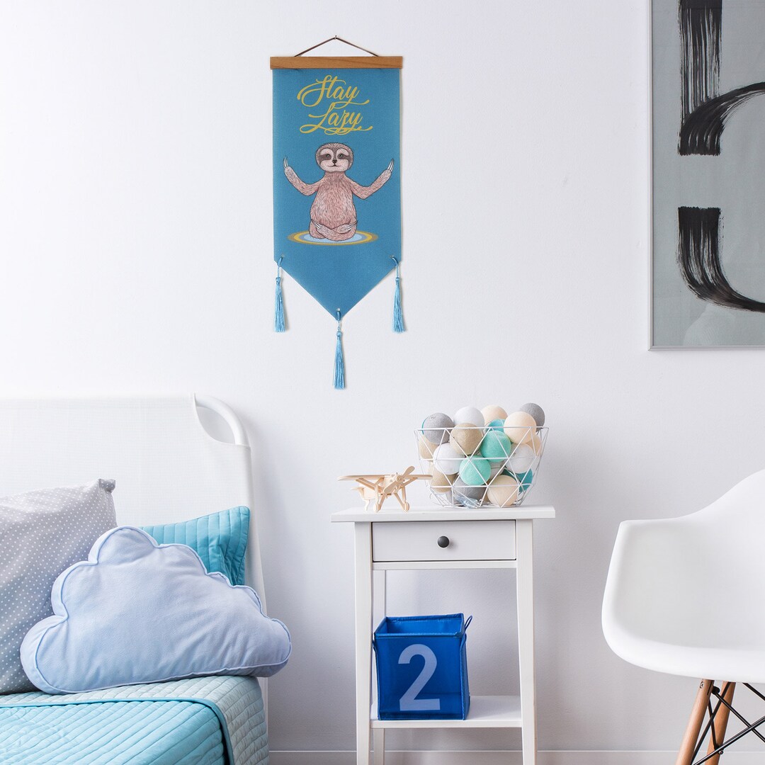 Stay Lazy, Flag Banner, Flag Wall Hanging, Wall Decor, Wall Hanging ...