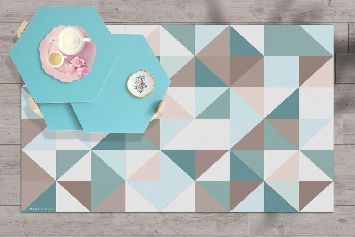 Geometric Floor Mat Scandinavian Rug Modern Rug Decorative | Etsy