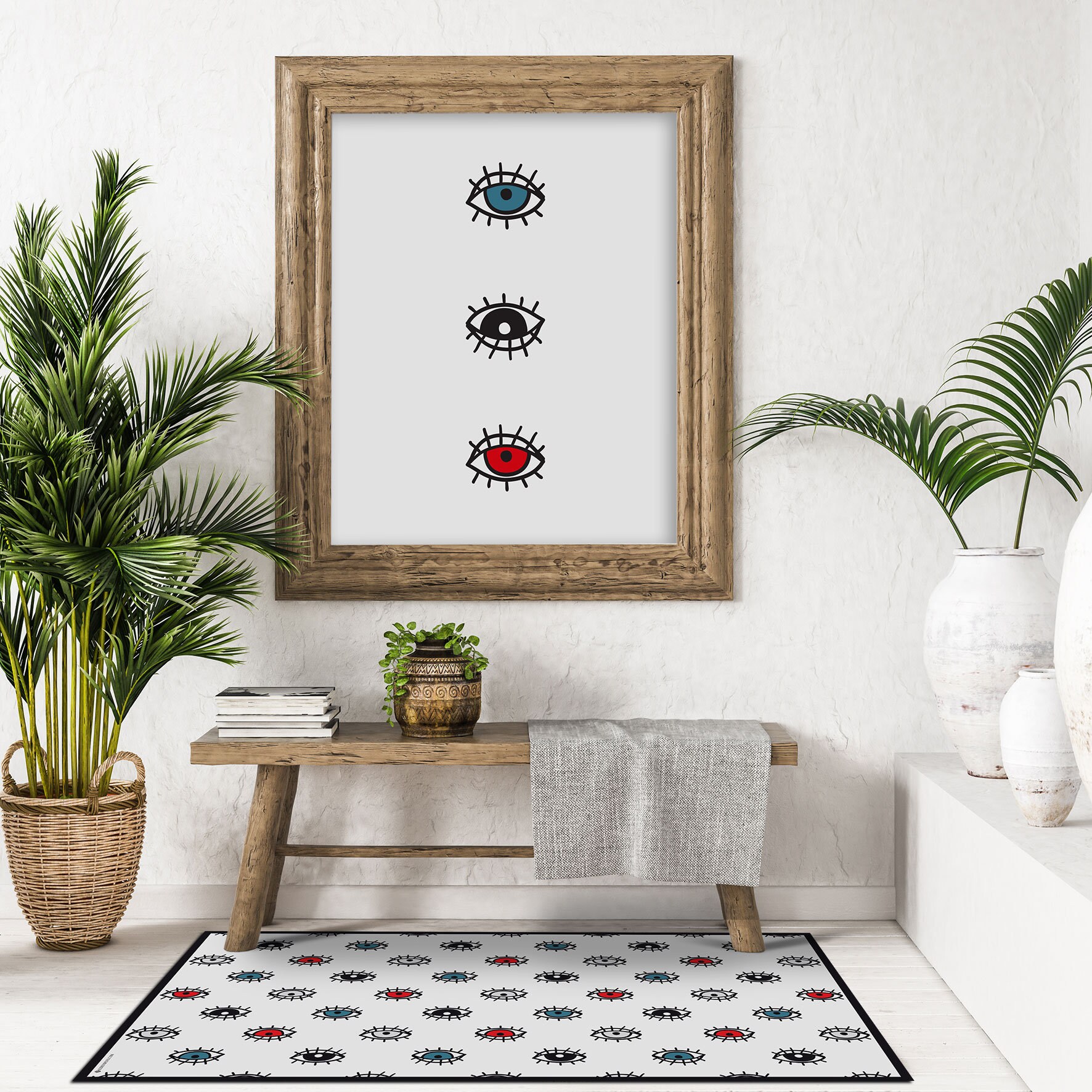 Eyes Rug Boho Eye Boho Chic Eye Pattern Floor Mat | Etsy