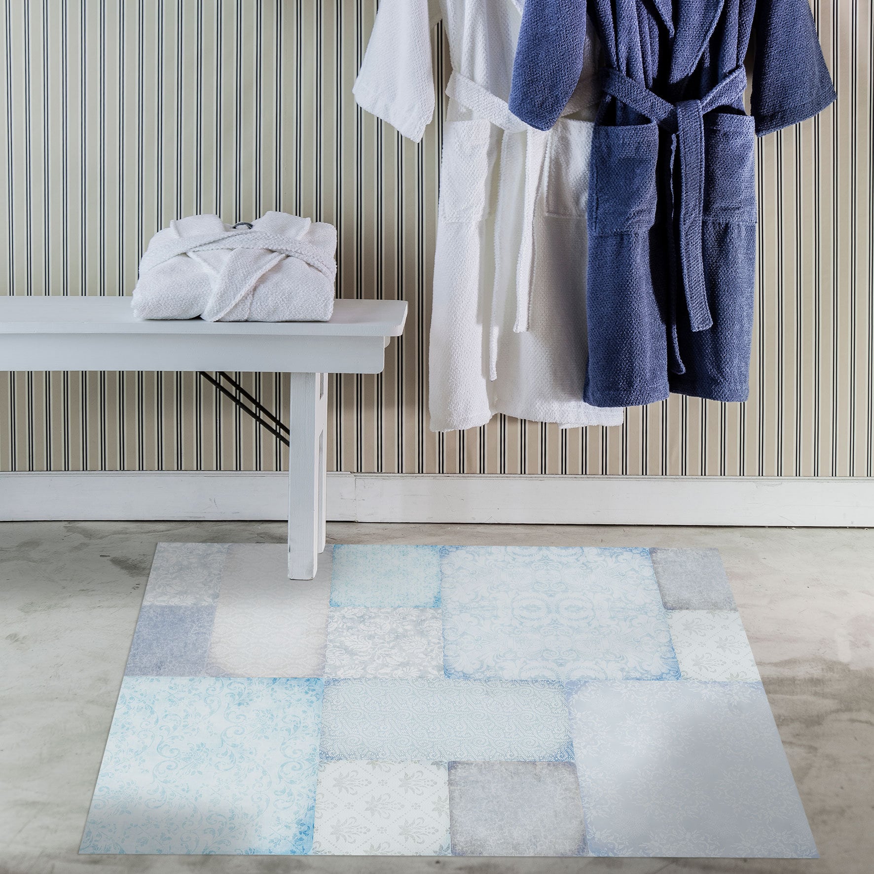 Shabby chic stylish floor mat Rug Linoleum area rug | Etsy