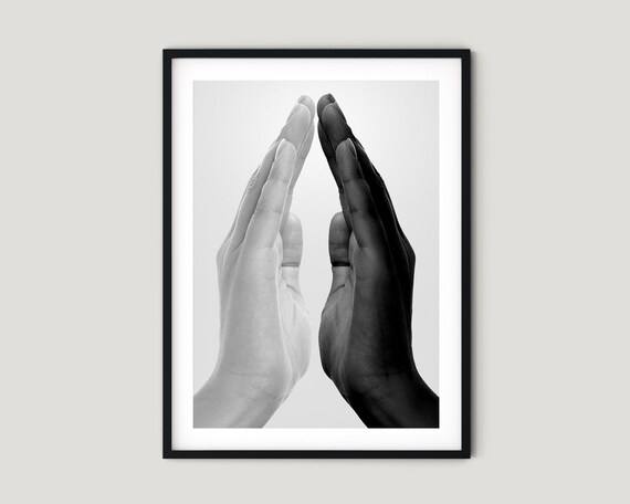 Black & White Hands PRINTABLE Posters scandinavian style | Etsy