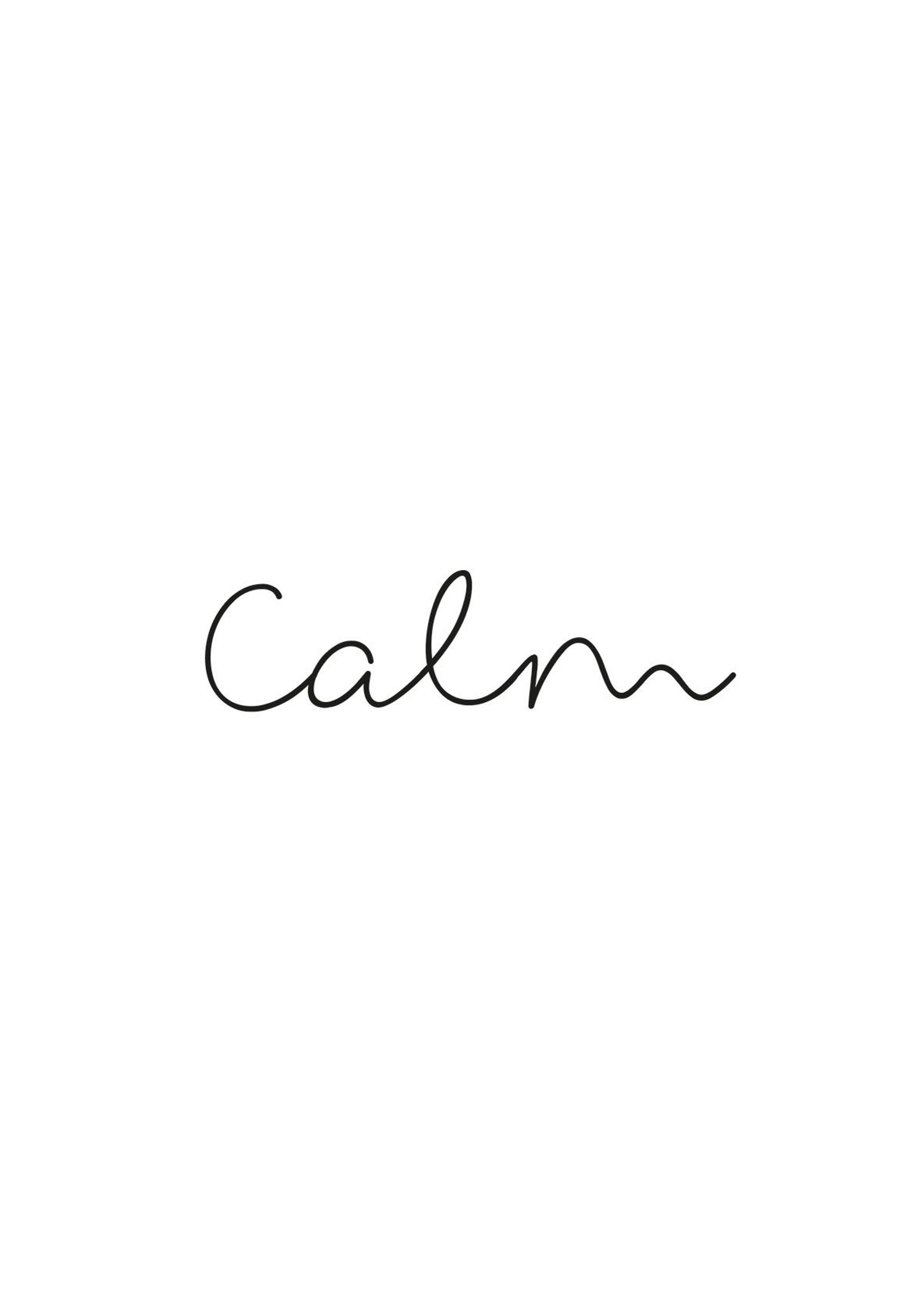 Calm PRINTABLE Poster Typography Print Home Decor - Etsy