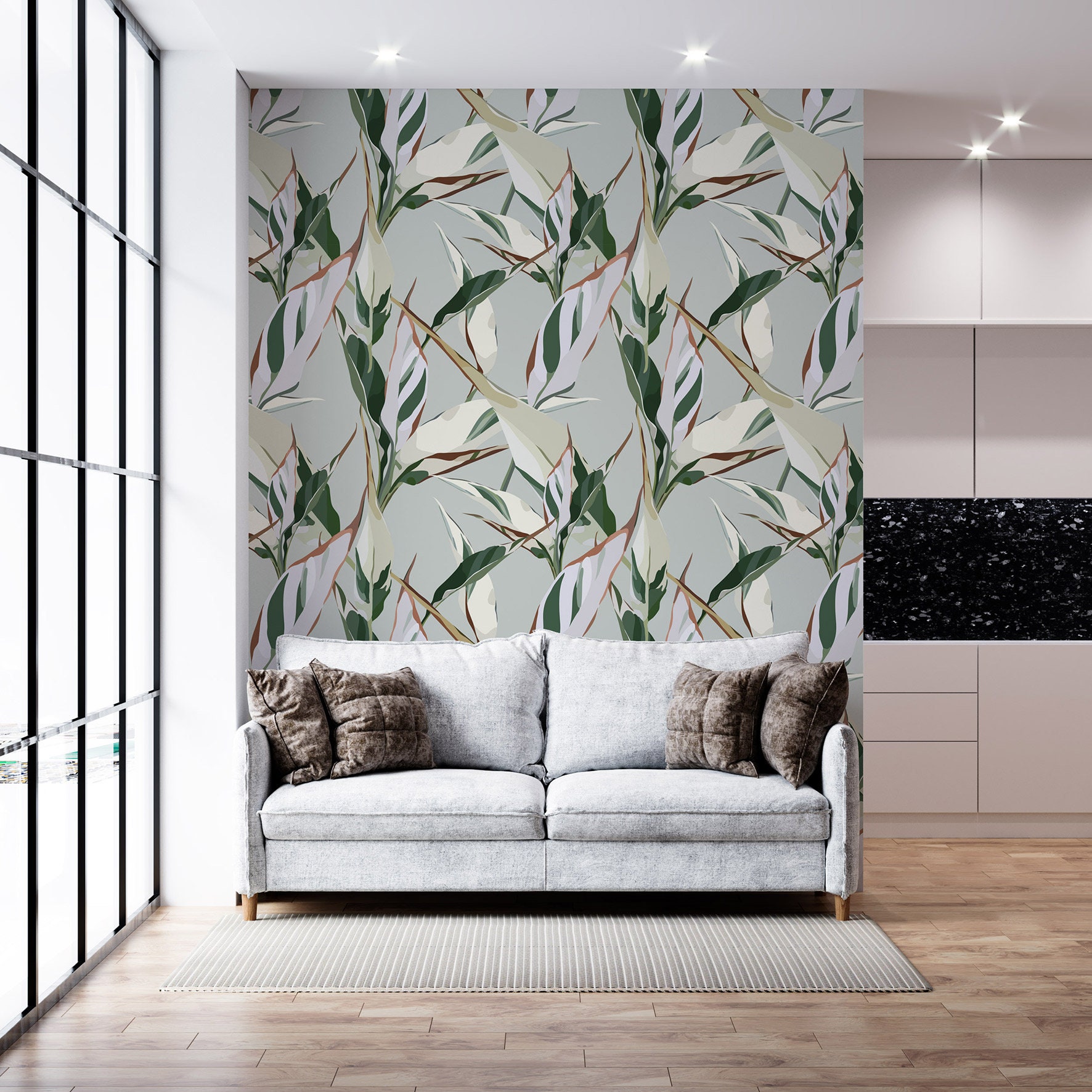 Sticker wallpaper easy DIY apply Paper free peel and | Etsy