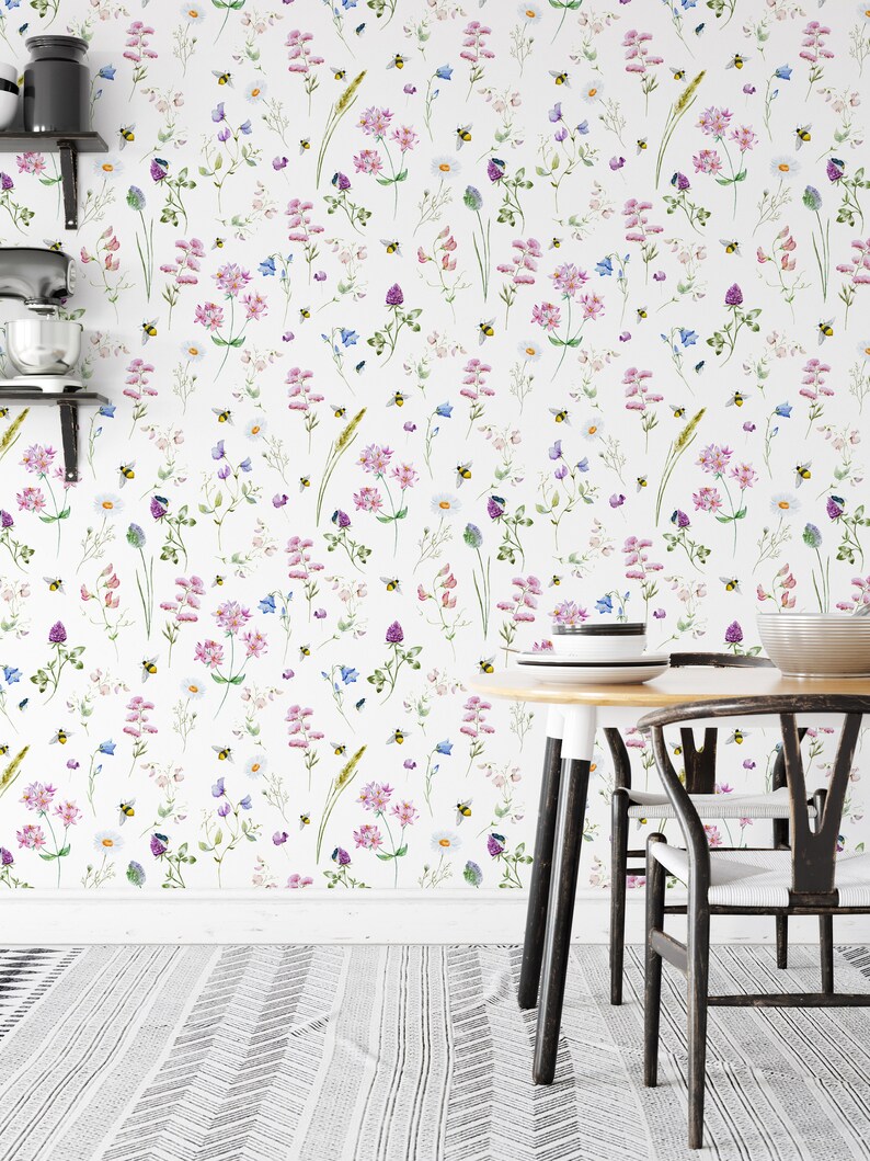 Sticker wallpaper easy DIY apply Paper free peel and stick | Etsy