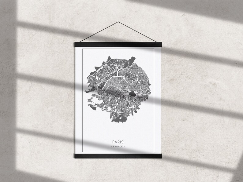 Paris France - PRINTABLE Poster Typography Print, Home Decor Minimalist ...