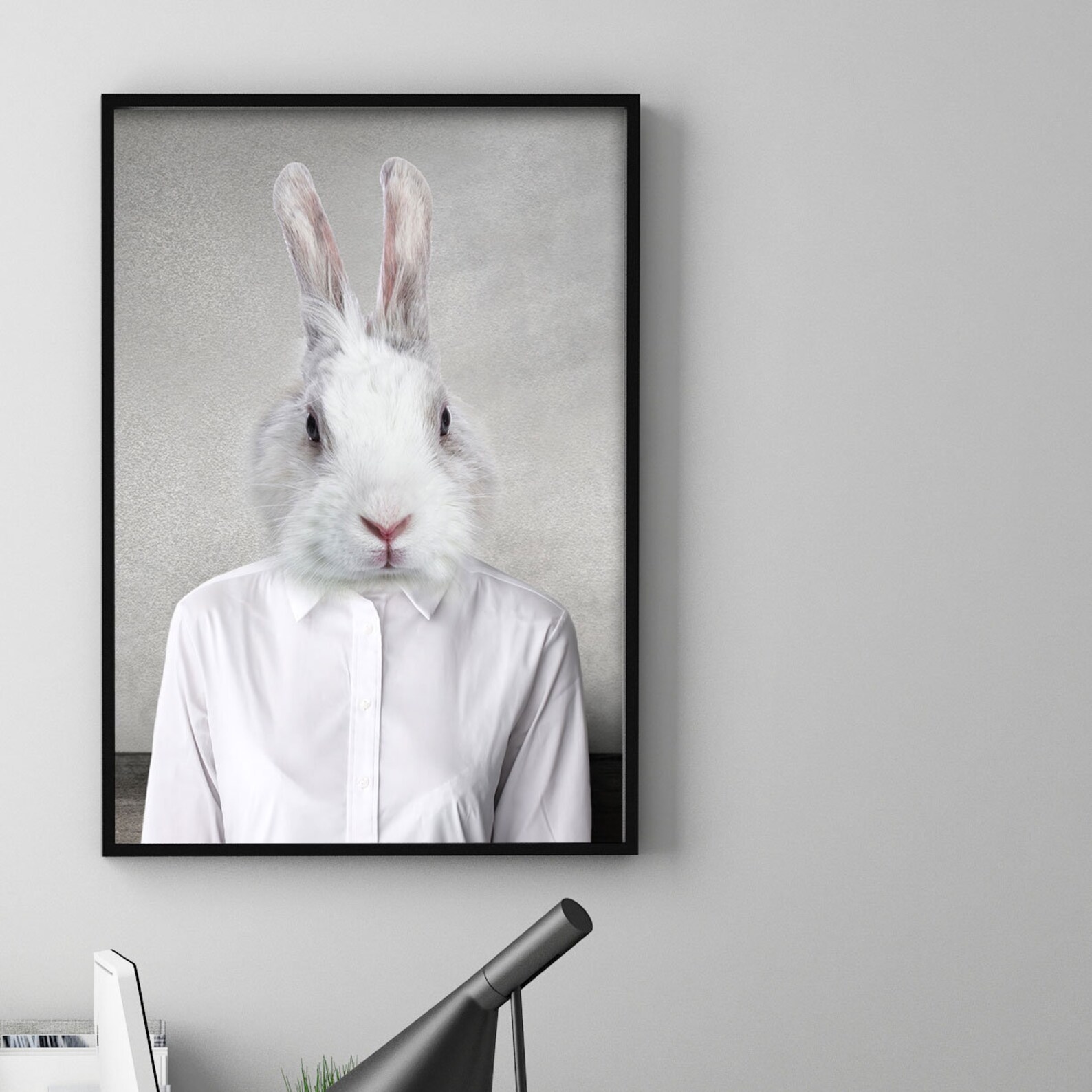 Rabbit PRINTABLE Poster Hipster Print Home Decor Funny | Etsy