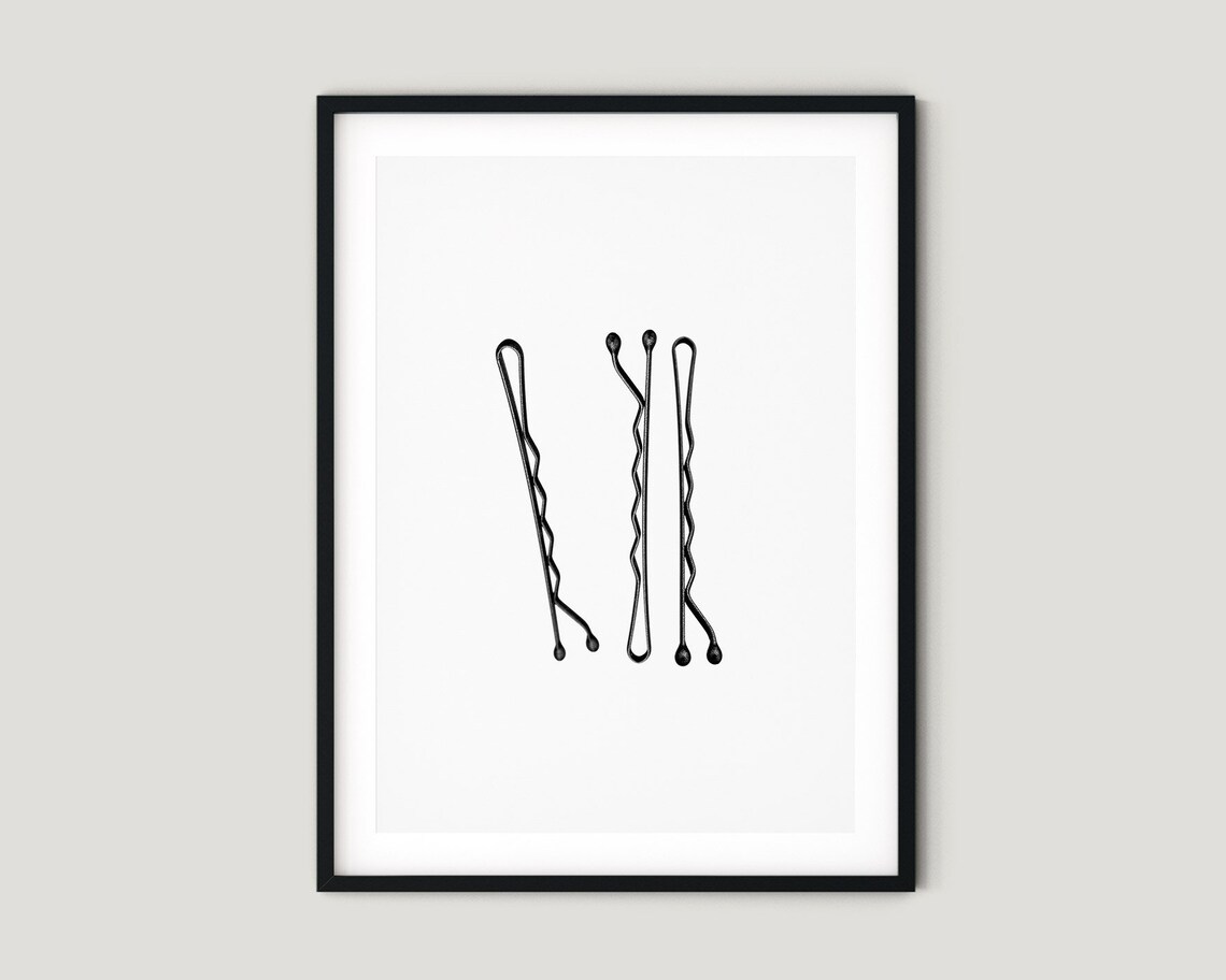 Hair-pins PRINTABLE Posters Colorful Romantic Modern Prints - Etsy