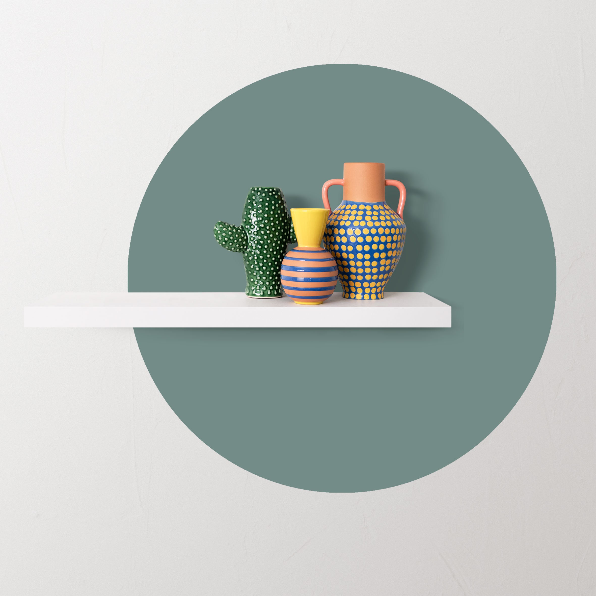 Round Wallpaper Sticker Easy DIY Apply Paper Free Peel and | Etsy