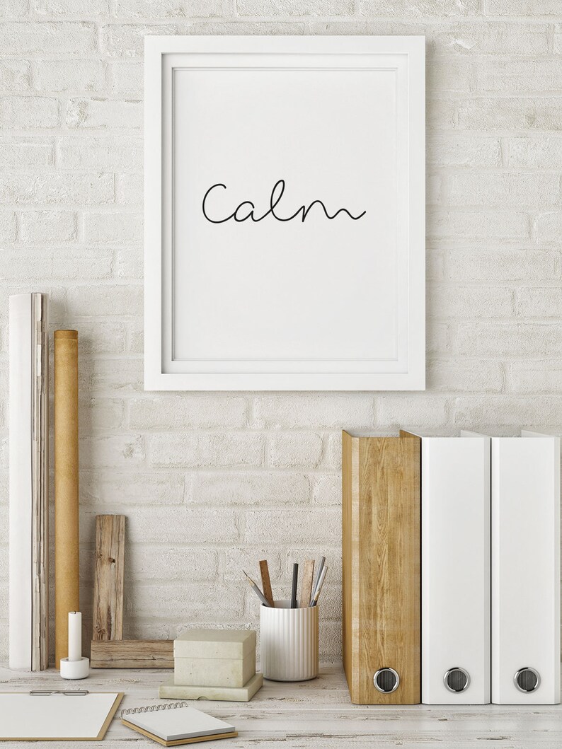 Calm PRINTABLE Poster Typography Print Home Decor - Etsy