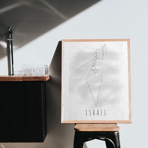 ISRAEL - PRINTABLE Poster Typography Print, Home Decor Minimalist ...